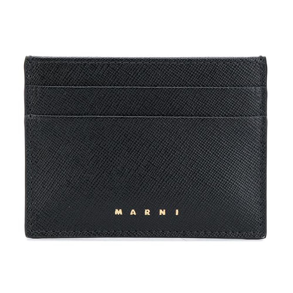 Marni Saffiano Card Holder Black PFMOQ04U07 LV520 Z360N 44451949 – trenbe