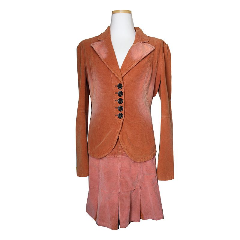 MaxMara Max & Co. Burnt Orange Corduroy Two-Piece 55 45057599 – trenbe