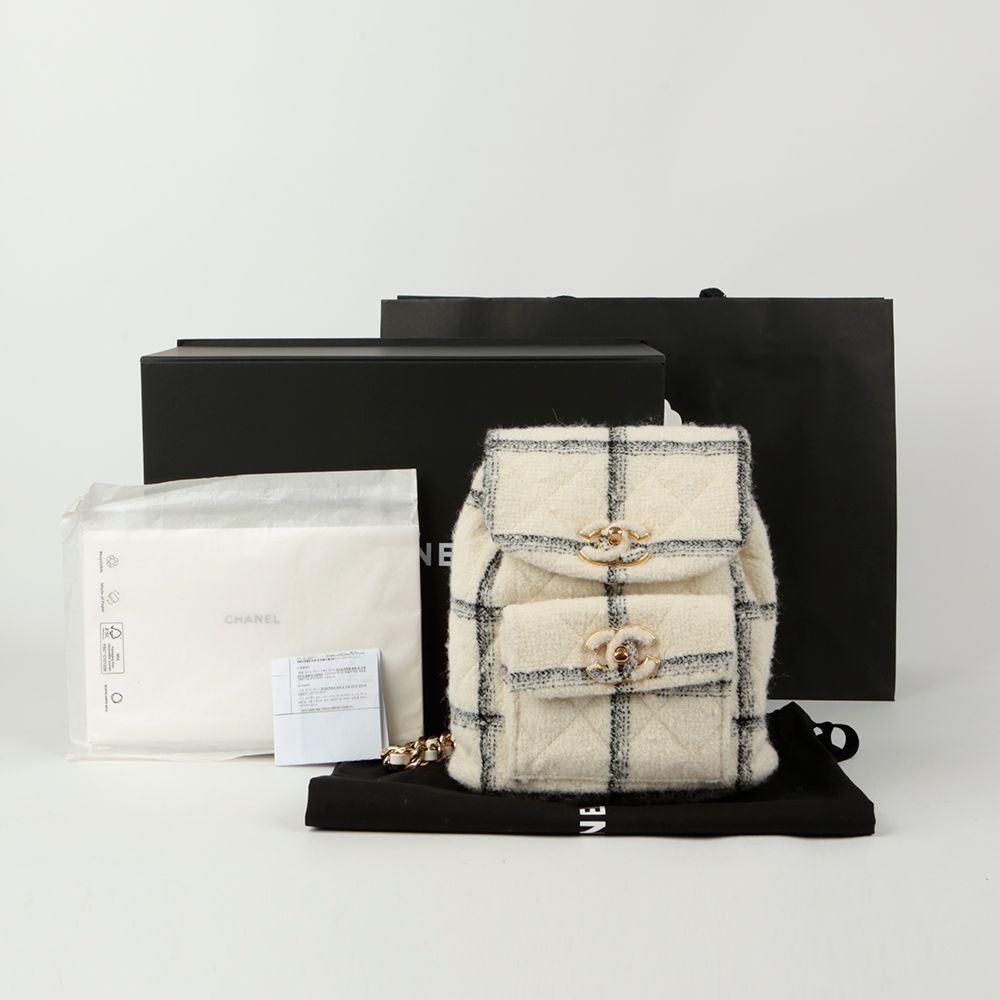CHANEL AS3615 CC Logo Tweed Backpack 119168029 – trenbe