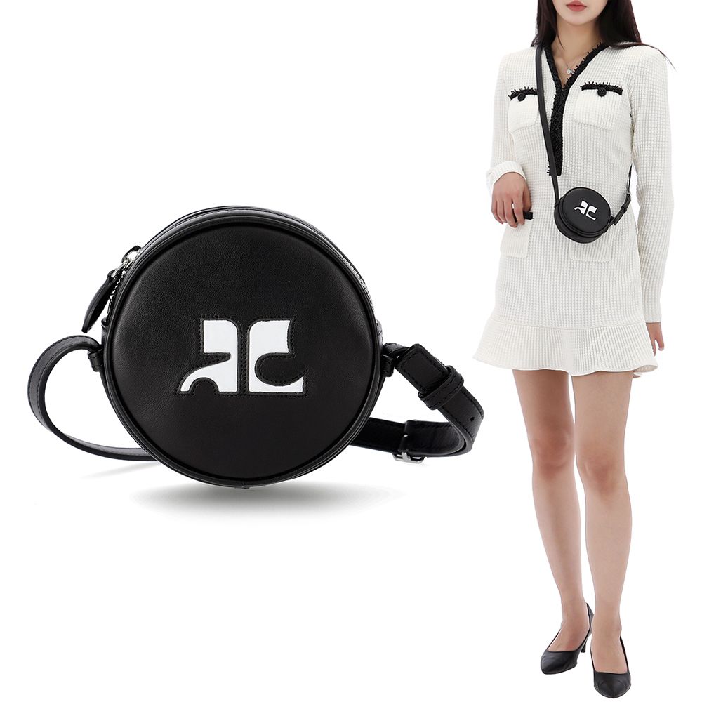 Courreges Redition Circle Crossbody Bag PERGSA066CR0045 BLACK 76538278 ...
