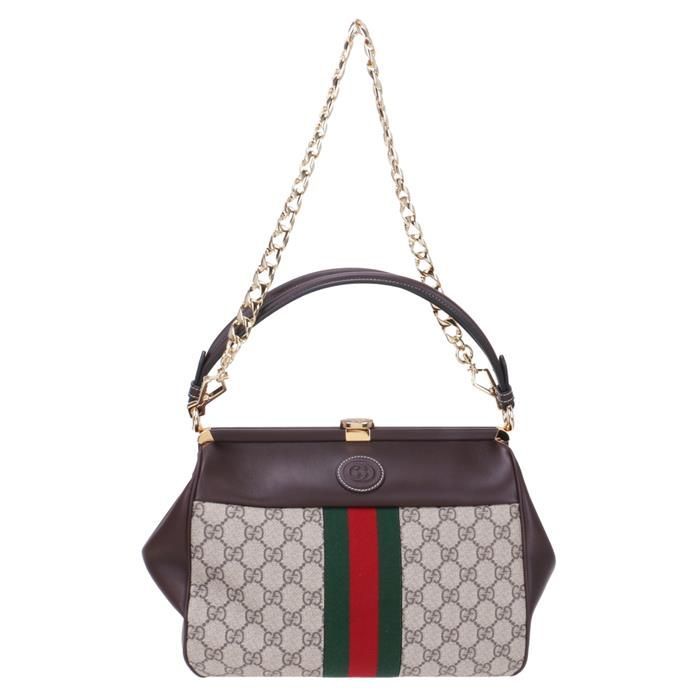 Gucci GG Supreme Bargo Small Top Handle Bag stamp: 726428 FABG8 9887 ...
