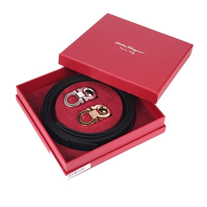 Salvatore Ferragamo Double Gancini Belt Gift Box / 67 9714 0663056 ...