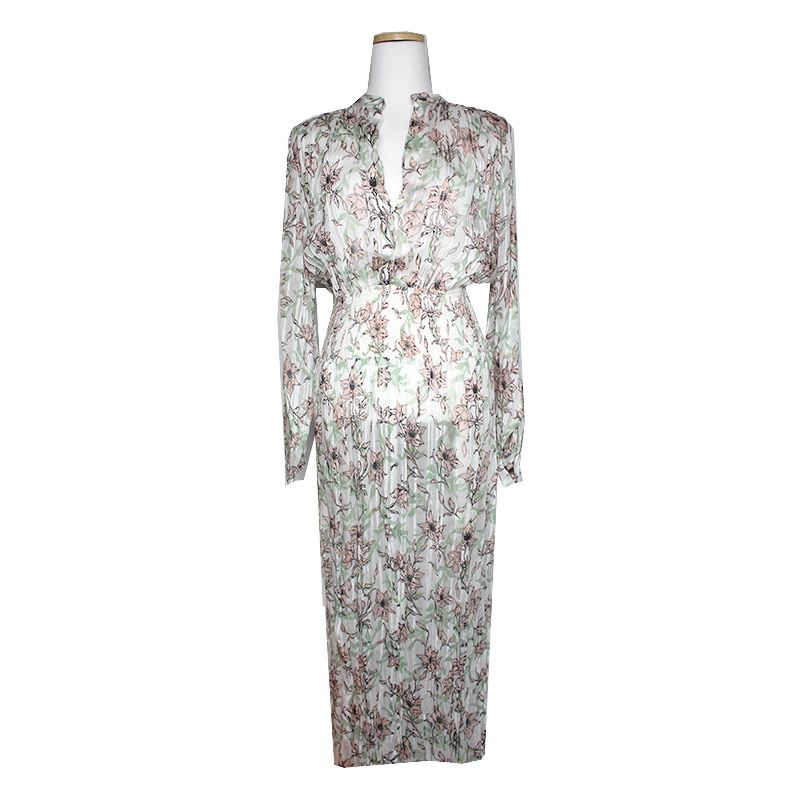 Rag & Bone Floral Sheer Maxi Dress 44 55 127317039 – trenbe