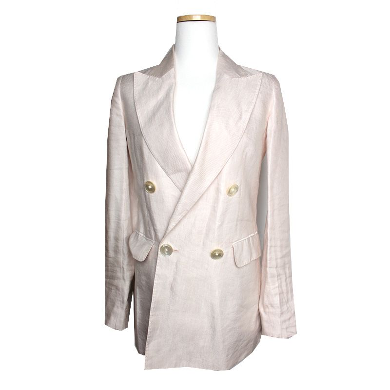 Massimo Dutti Shell Pink Linen Blend Jacket 44 55 131416743 – trenbe