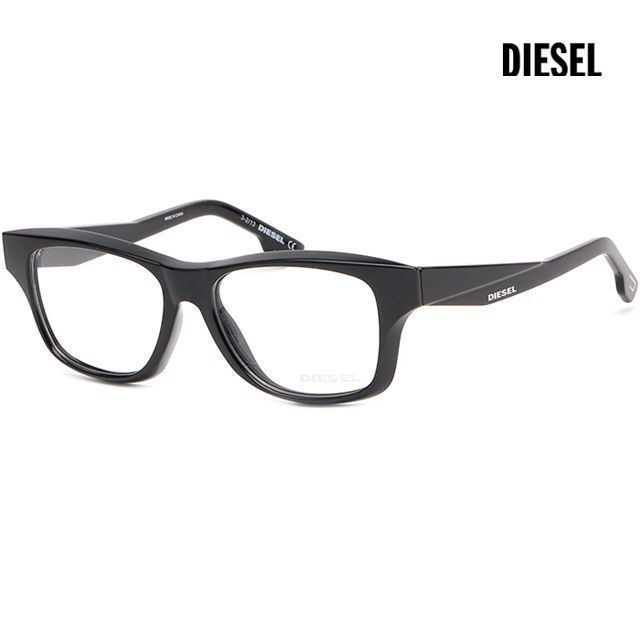 Diesel Eyeglass Frame DL5065 005 Black Square Acetate 66359625 – trenbe