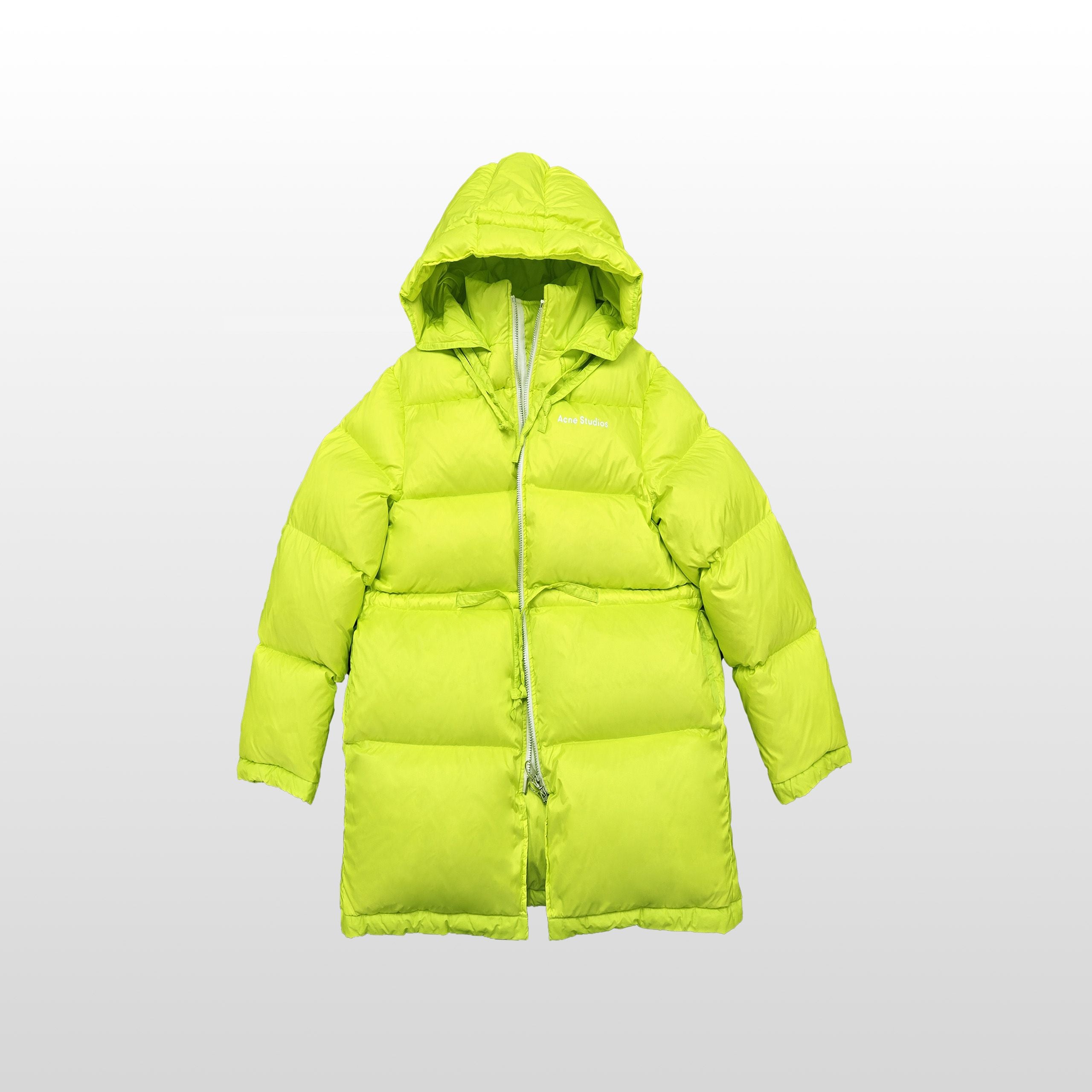 Acne Studios Down Parka Jacket Neon Yellow 55 66 138426392 – trenbe