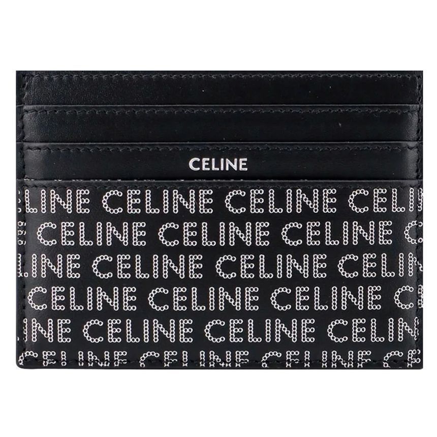 Celine Large Card Wallet with Lettering Logo Black 10K913 FGH 38SI ...