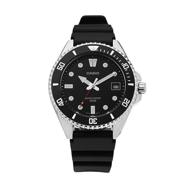 Casio MDV-10-1A1VDF Analog Black Marlin Mini Men's Urethane Watch ...